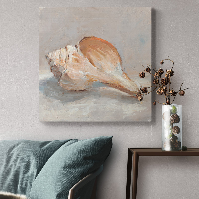 Highland Dunes Impressionist Shell Study III - Wrapped Canvas Print ...