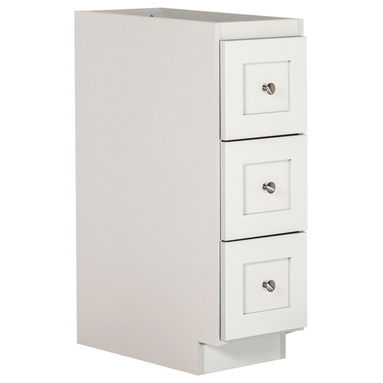 Highland Dunes Cheever Drawer Bank Shaker 12" Bathroom Vanity Base Only ...