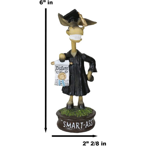 August Grove® Comical Smart Ass Donkey With Diploma Wearing Graduation ...