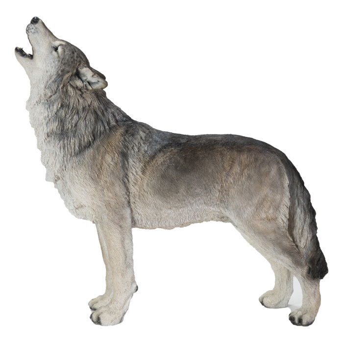 Hi-Line Gift Ltd. Standing Howling Wolf Statue | Wayfair