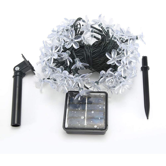 Arlmont & Co. Dasara 2'' LED Solar Powered 30 - Bulb Mini String Light ...