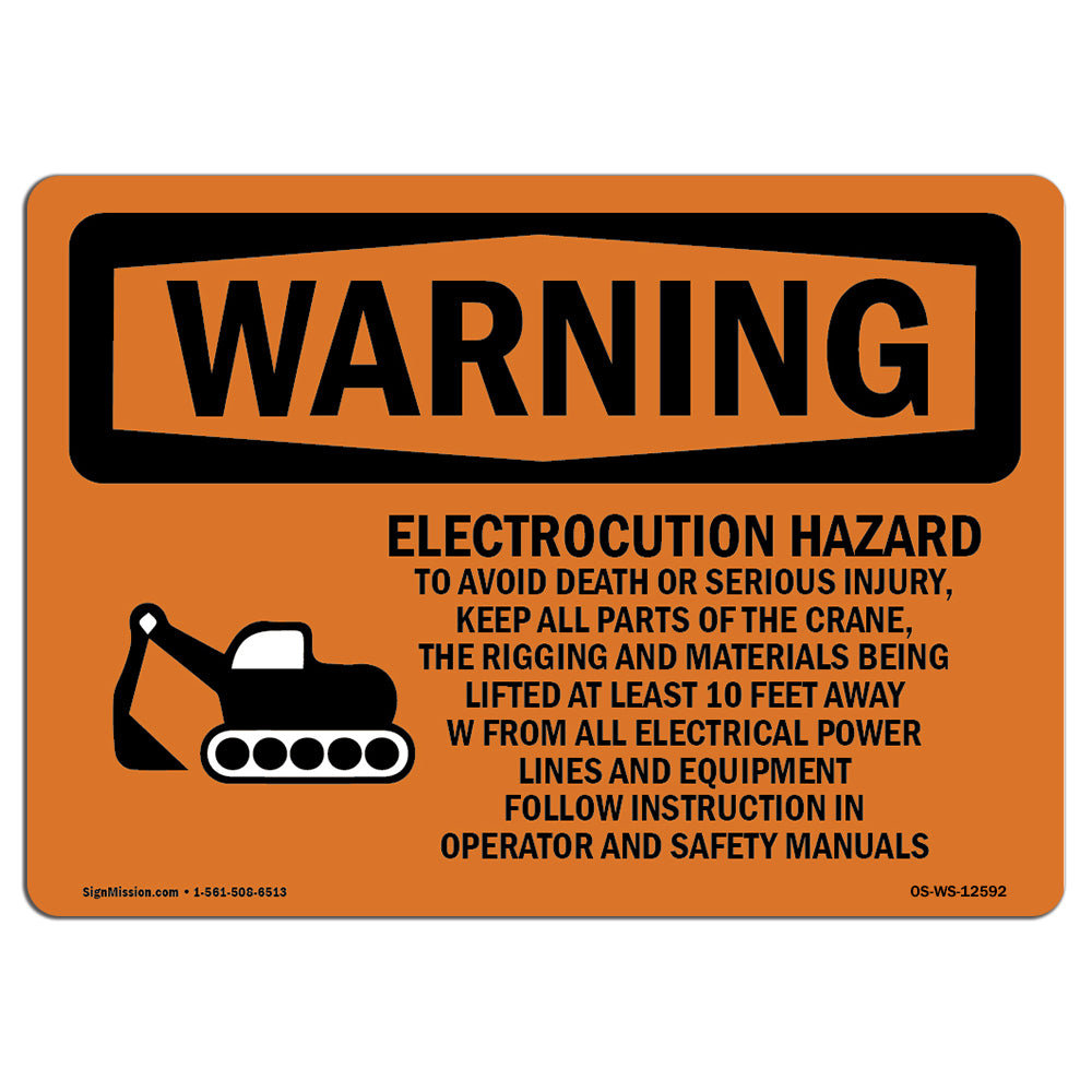 SignMission Osha Warning Sign - Electrocution Hazard Crane | Wayfair