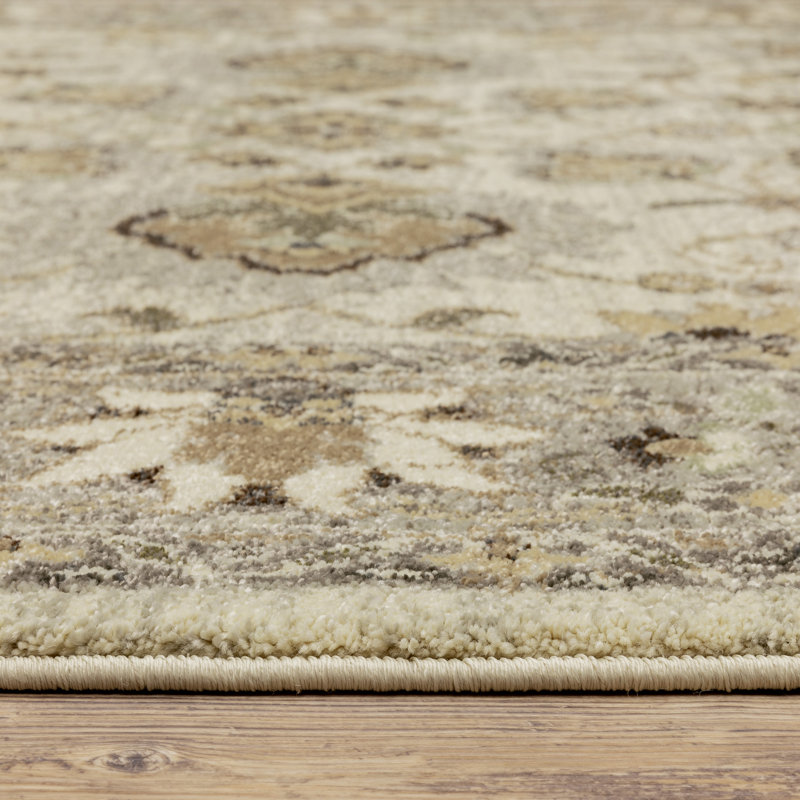 Charlton Home® Caryll Performance Beige/ Grey Rug | Wayfair