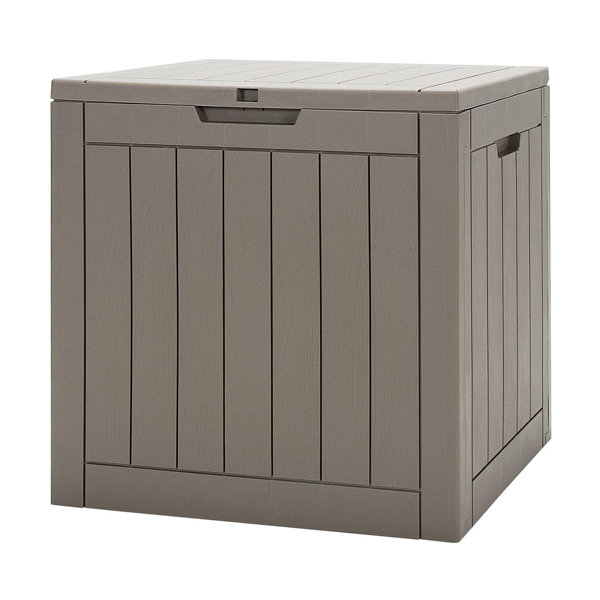 Latitude Run Lockable Garden Storage Box, Large Waterproof Outdoor Deck ...