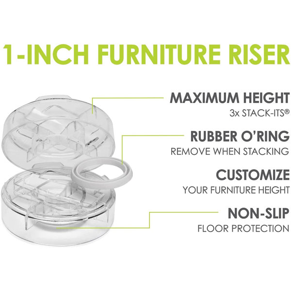 Slipstick Clear Stack-Its Furniture Risers & Reviews | Wayfair