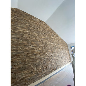 Java Creations Matrix 12" x 48" Reclaimed Engineered Wood Wall Paneling ...