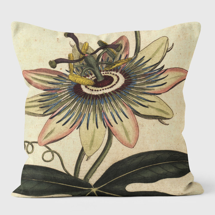 We Love Cushions Common Passionflower - Botanical Cushion | Wayfair.co.uk