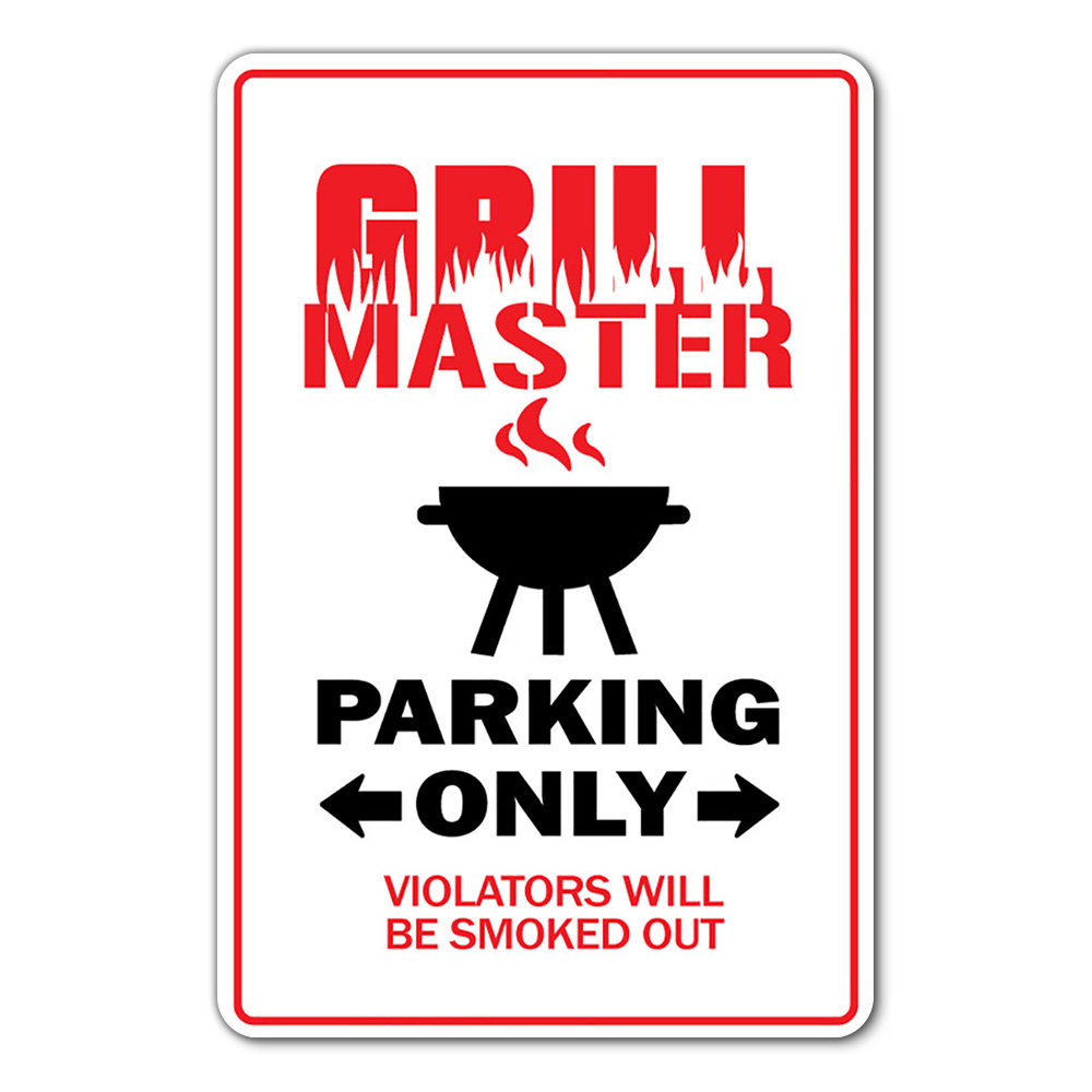 SignMission Grill Master Sign BBQ Cookout Tailgating Cook Dad Burger ...