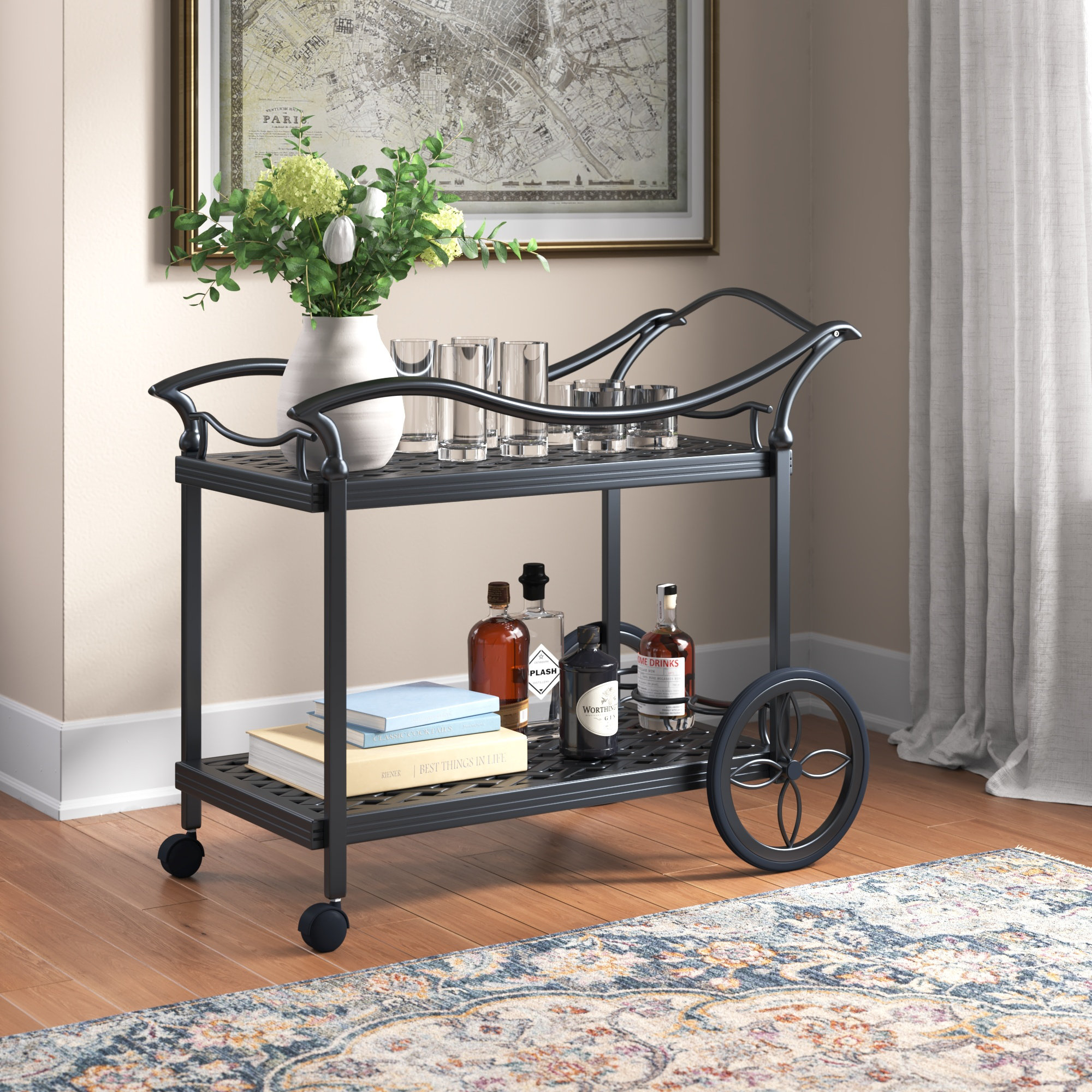 Three Posts™ Jeffcoat Bar Cart & Reviews | Wayfair