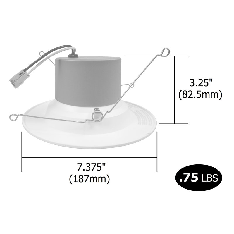 NICOR Lighting DCR56 Series 5/6 In. 800 Lumen LED Recessed Downlight ...