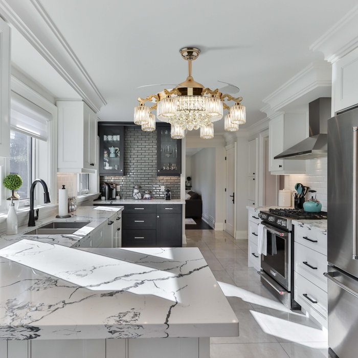 Rosdorf Park Jearold 42'' Modern Ceiling Fan with LED Lights and 8 ...