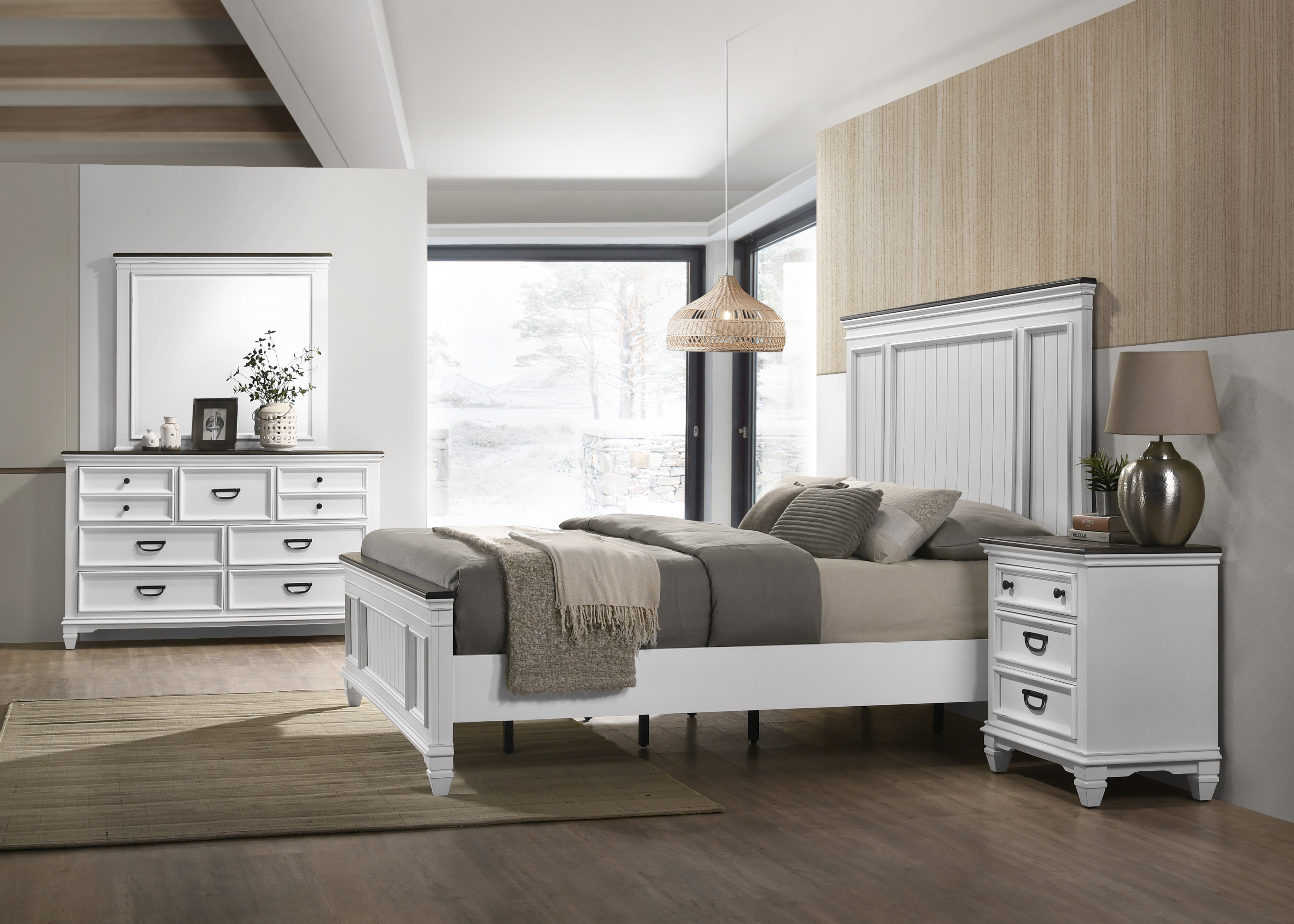 Laurel Foundry Modern Farmhouse Withyditch Wood Bedroom Set With