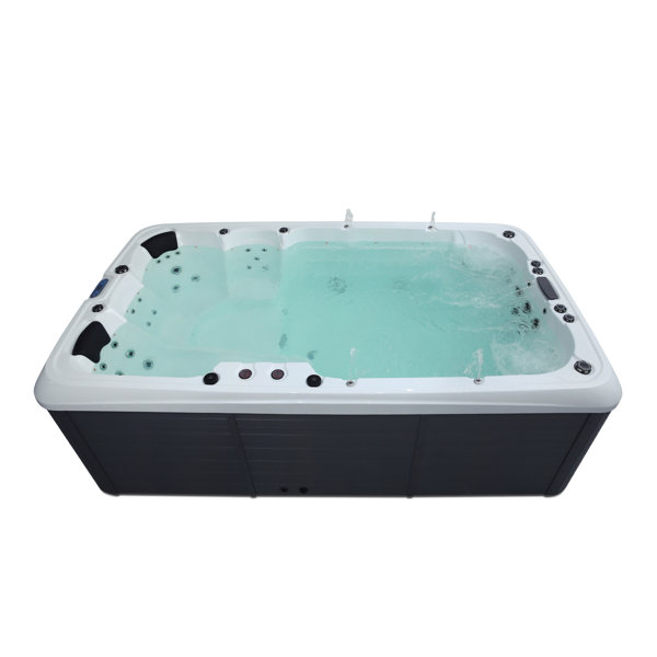 Comfort Hot Tubs 50 - Jet Acrylic Rectangular Hot Tub in Gray | Wayfair