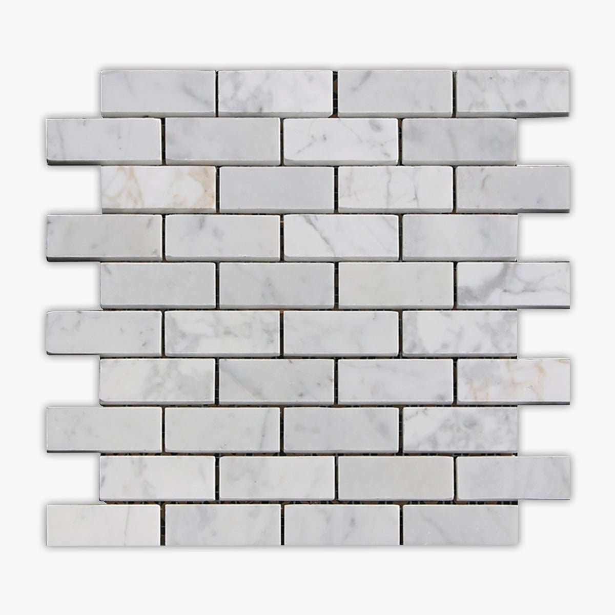 Direct Stone Source 1" x 3" Marble Brick Joint Mosaic Wall & Floor Tile ...