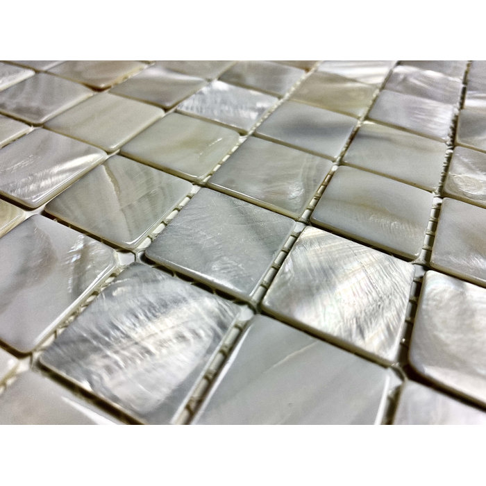 Abolos Mother of Pearl 1x1 Seashell Decorative Accent Tile | Wayfair