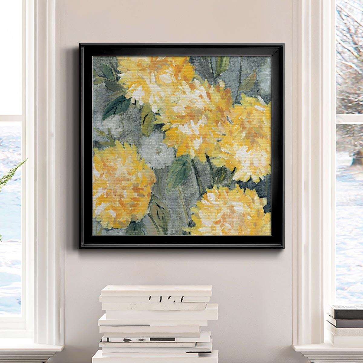 Red Barrel Studio® Yellow Mums - Picture Frame Painting on Canvas | Wayfair