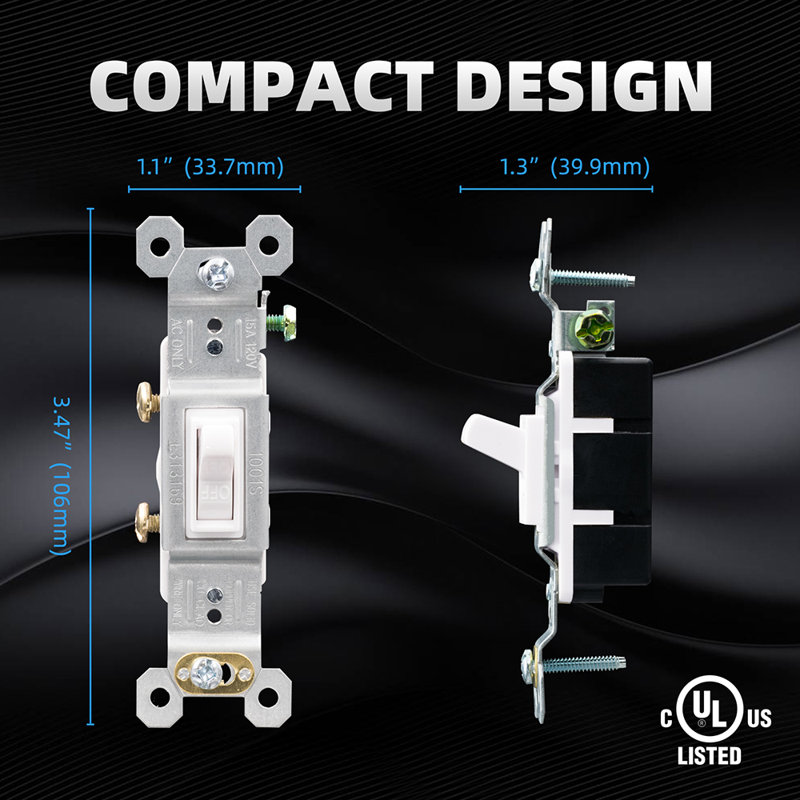 ELEGRP 15-Am Single Pole Toggle Light Switch | Wayfair