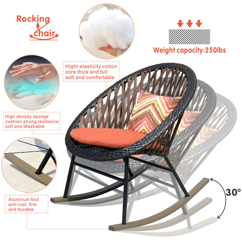 Bayou Breeze Baum Outdoor Rocking Chair & Reviews | Wayfair
