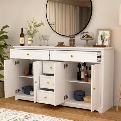 Winston Porter Ilani 59.1'' Wide 5 Drawer Sideboard & Reviews | Wayfair