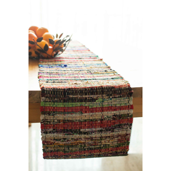 World Menagerie Sessions Rectangular Striped Cotton Table Runner ...