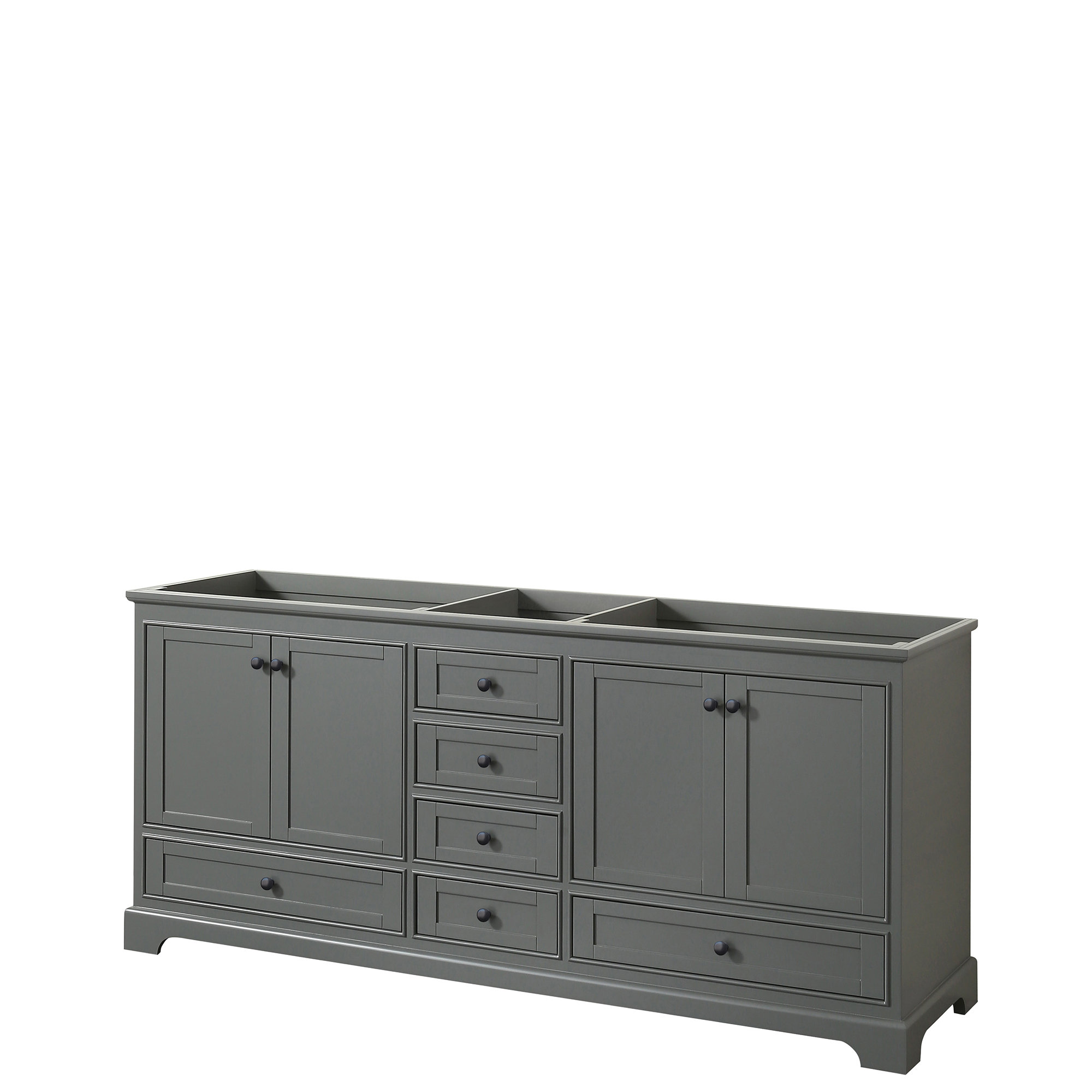 Wyndham Collection Deborah 79" Double Bathroom Vanity Base Only ...