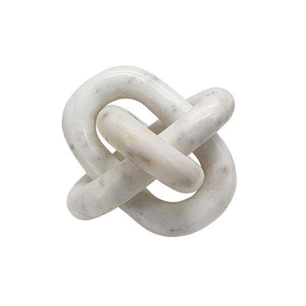 Joss & Main Beaulah Decorative Marble Chain Sculpture | Wayfair