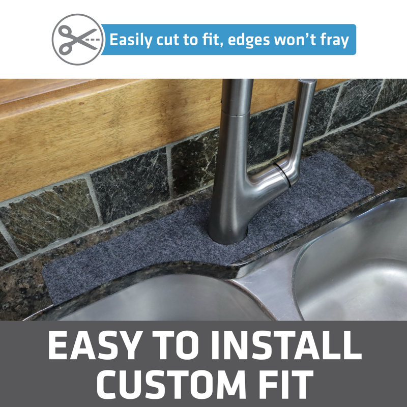 Drymate Faucet Splash Guard Drying Mat for Kitchen Sink - Absorbent ...