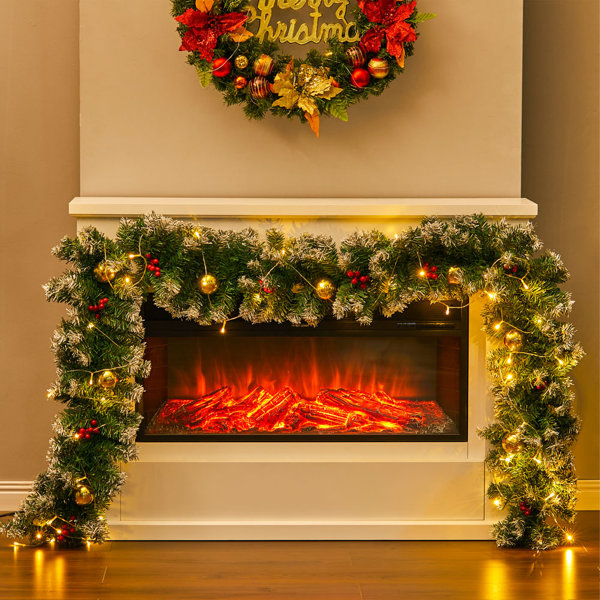 Three Posts 270Cm Lighted Faux Garland with Lights | Wayfair.co.uk