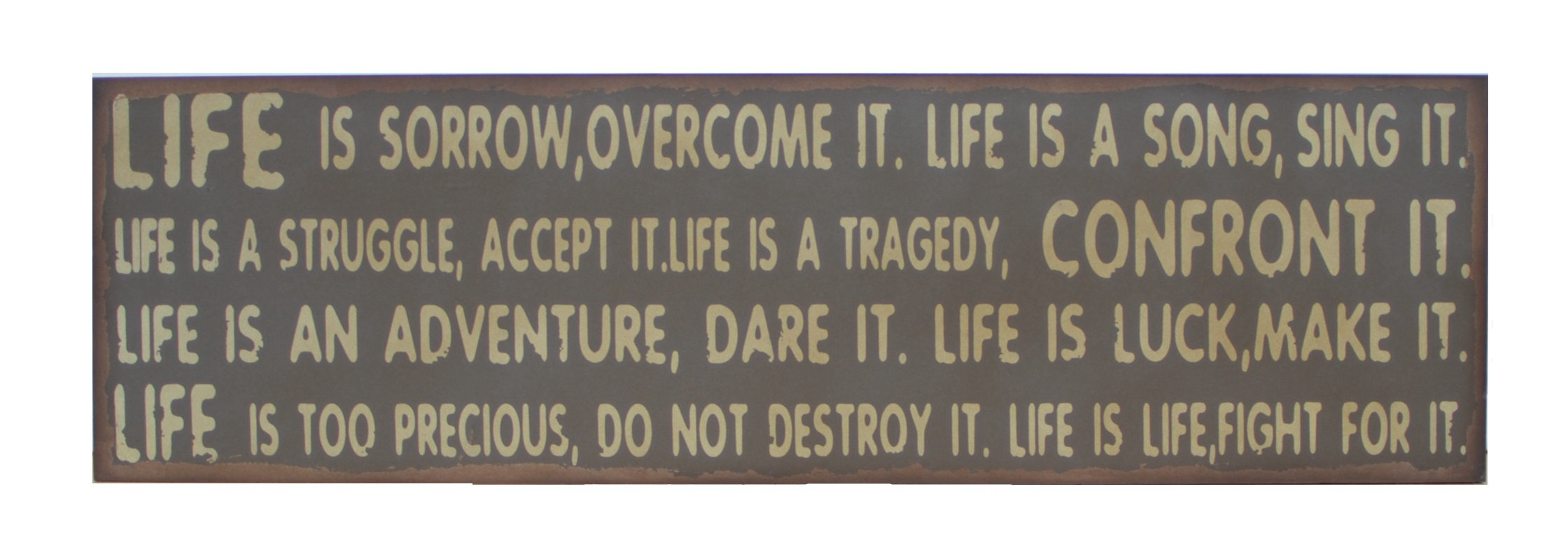 AttractionDesignHome "Life is Sorrow" Wood Wall Décor & Reviews | Wayfair