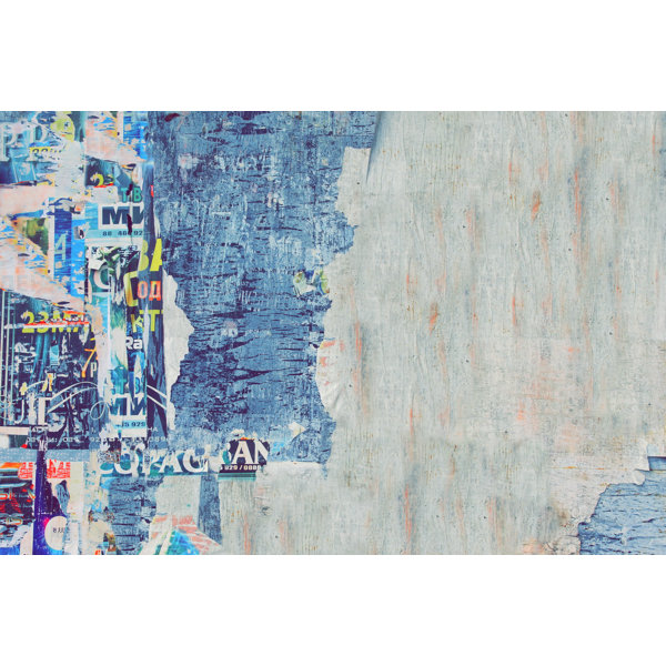 17 Stories Weathered Torn Color Posters - Wrapped Canvas Photograph ...