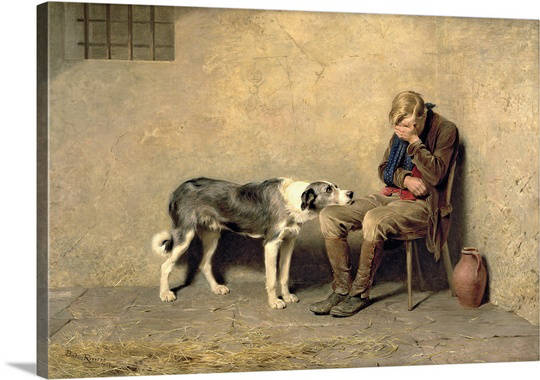 Vault W Artwork Briton Riviere Naughty Boy, Or Compulsory Education by ...