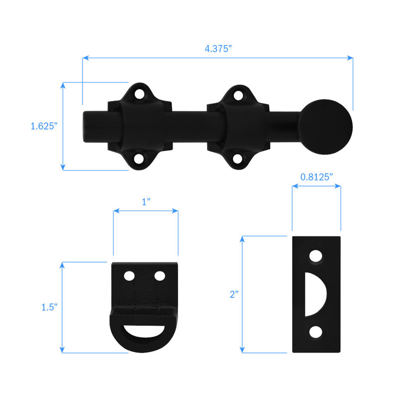 Nuk3y Heavy Duty Solid Brass Dutch Door Bolt | Wayfair
