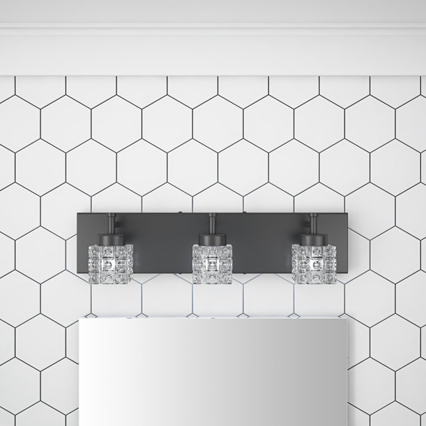 Mercer41 Derquan 3-Light Modern Square Glass Light Shade Dimmable ...