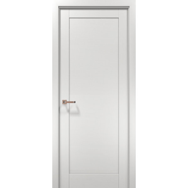 SARTODOORS Quadro Paneled Wood Standard White Door | Wayfair