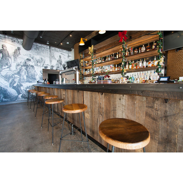 The Strong Oaks Woodshop 3 Leg Rebar Factory Bar & Counter Stool | Wayfair