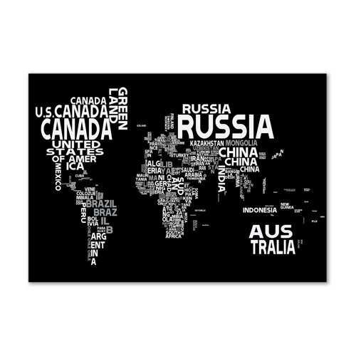 Ophelia & Co. World Map With Subtitles - Wrapped Canvas Art Prints ...