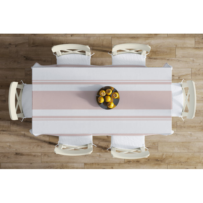 August Grove® Admer Rectangular Striped Polyester Tablecloth | Wayfair