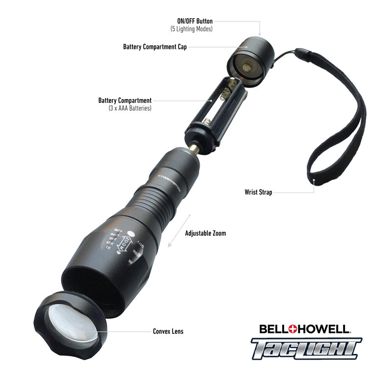 Bell & Howell 6" Battery Powered Integrated LED Flashlight & Reviews ...