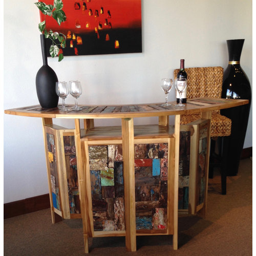 Loon Peak® Barnes Teak Home Bar & Reviews | Wayfair