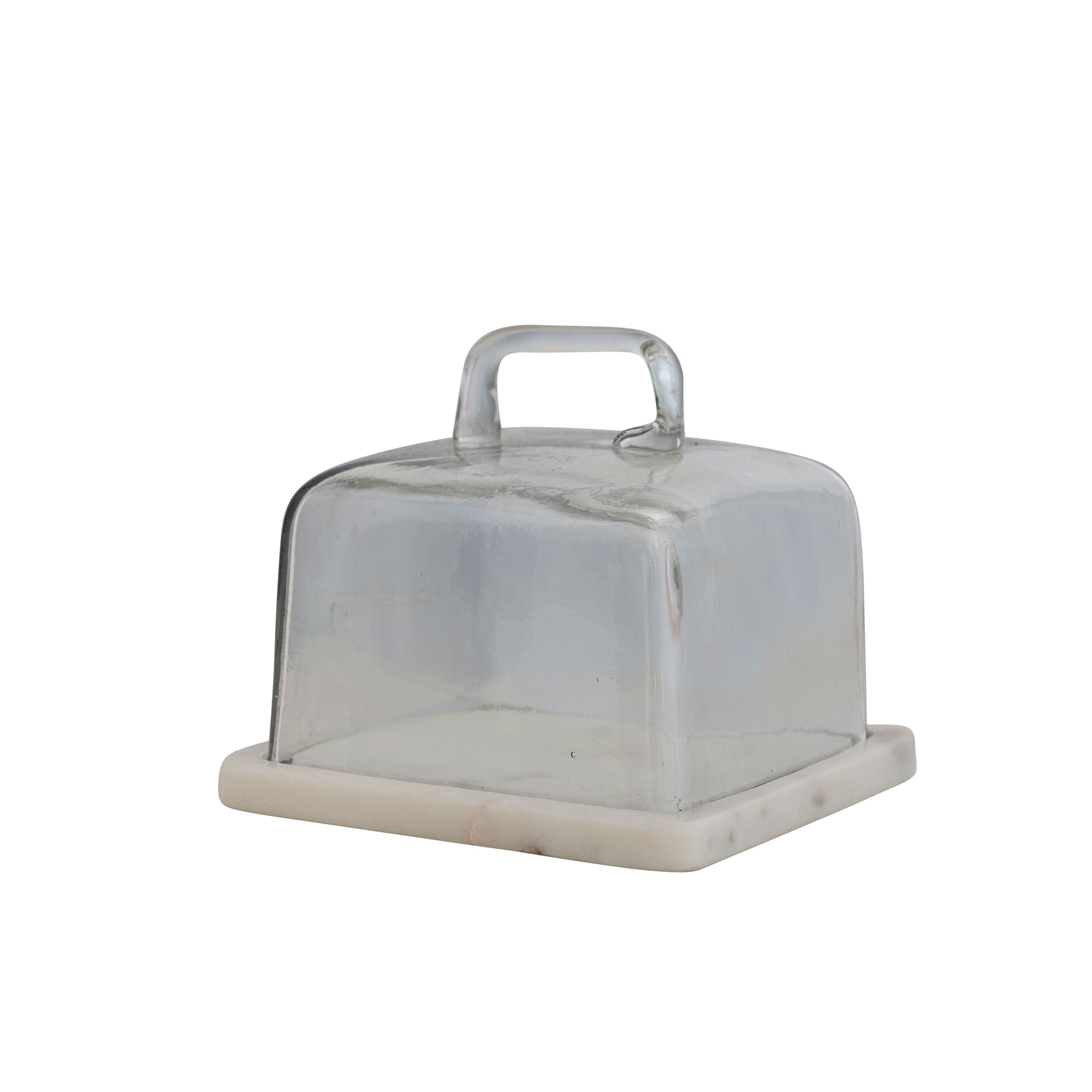 Ebern Designs Malikai Glass Cloche with Marble Base | Wayfair