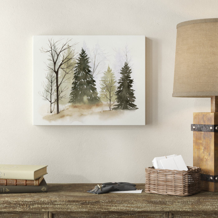 Union Rustic Pine Trees On Canvas Graphic Art & Reviews | Wayfair