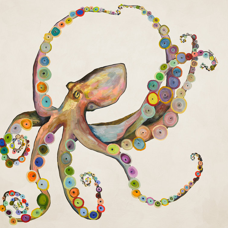 Highland Dunes Octopus by Eli Halpin - Unframed Print | Wayfair