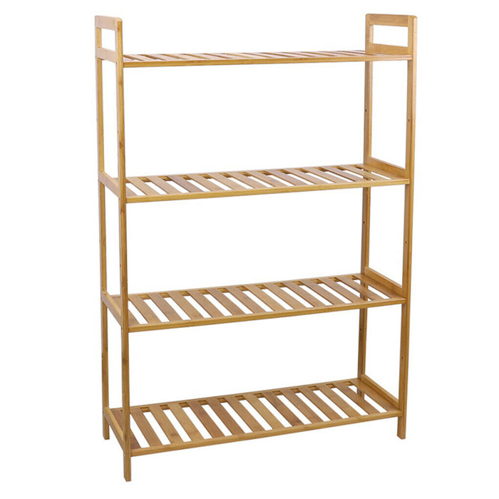 Rebrilliant Tall 4 Tier Bamboo Wood Storage Rack Kitchen Shelving ...