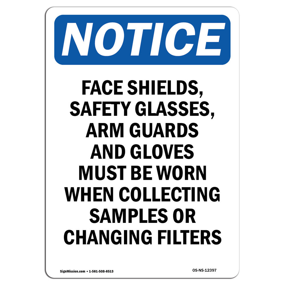 SignMission Face Shields Safety Glasses Sign | Wayfair