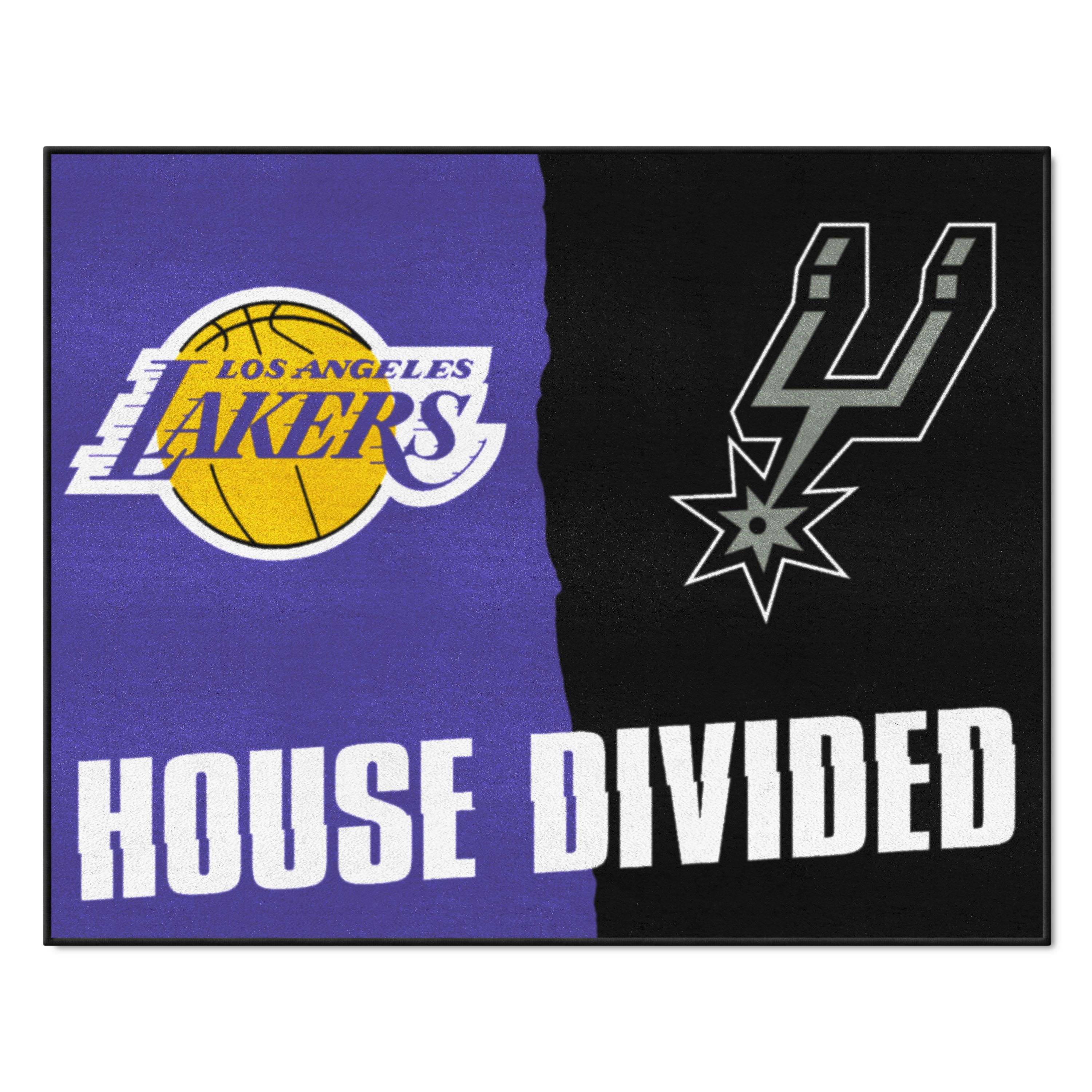 FANMATS NBA House Divided - LA Lakers / Spurs_NBA House Divided - LA ...