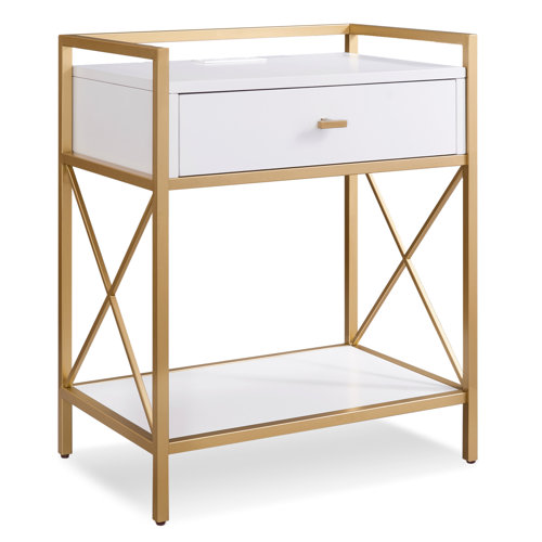 Brayden Studio® Claudette Solid + Manufactured Wood Side Table ...