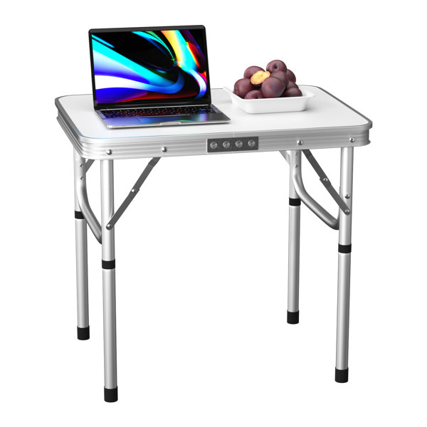 Inbox Zero 60cm Rectangular Adjustable Folding Table | Wayfair.co.uk
