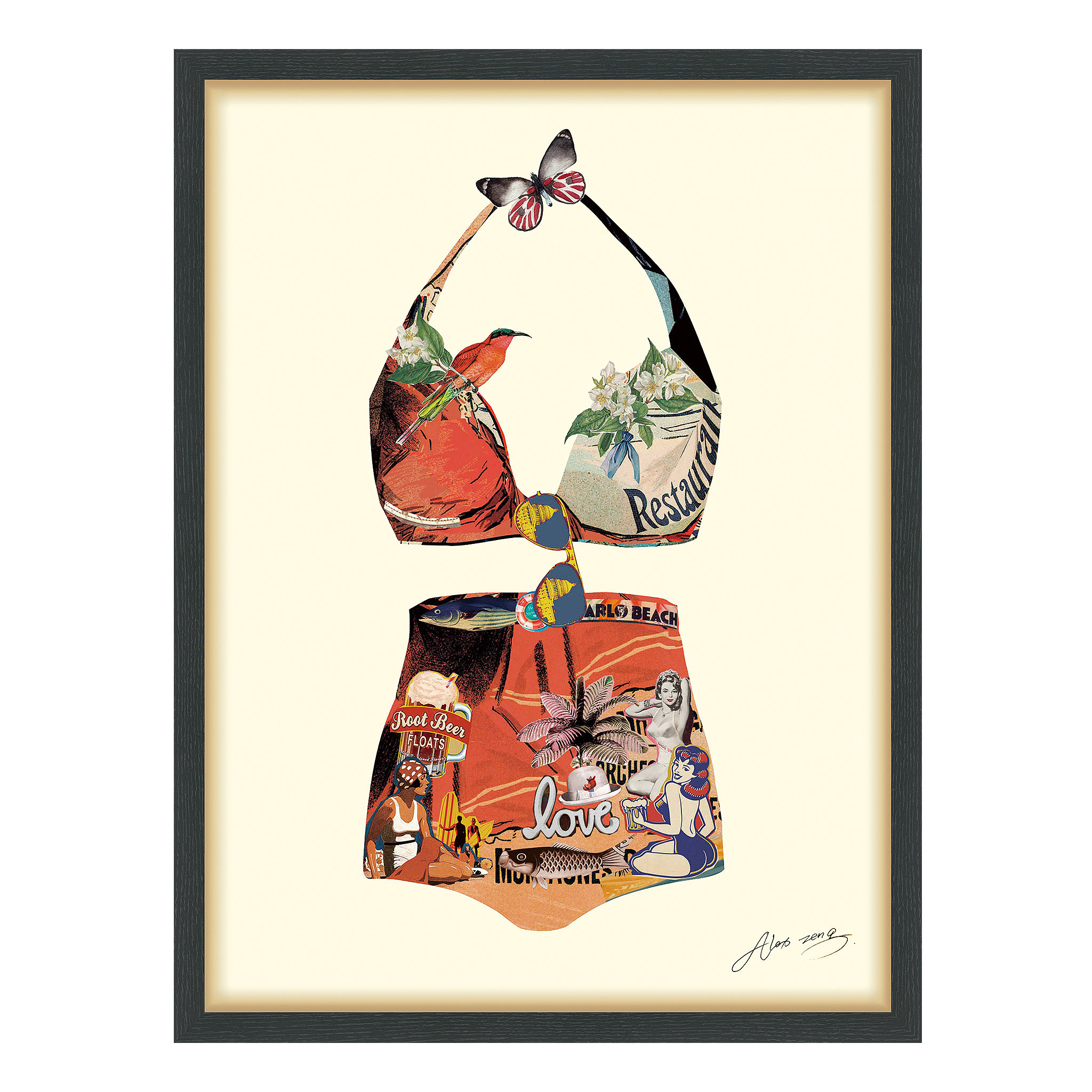 Latitude Run® Monte Carlo Beach by Alex Zeng - Picture Frame Graphic ...