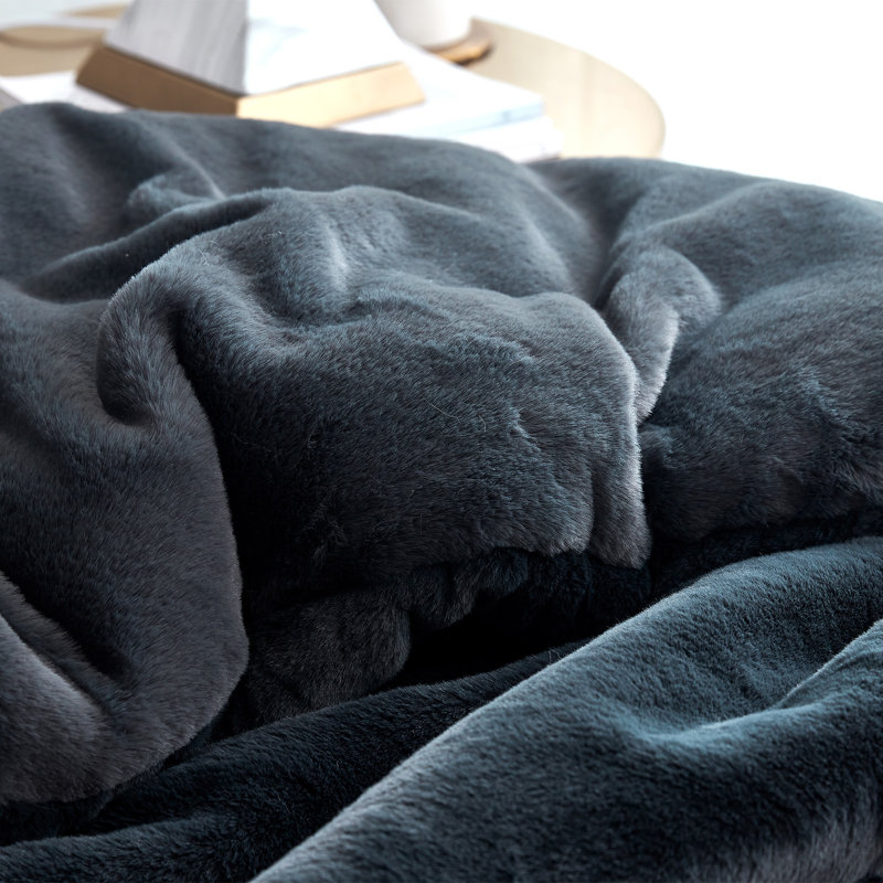 Coma Inducer Chunky Bunny Faded Black Faux Fur Coma Inducer Oversized ...