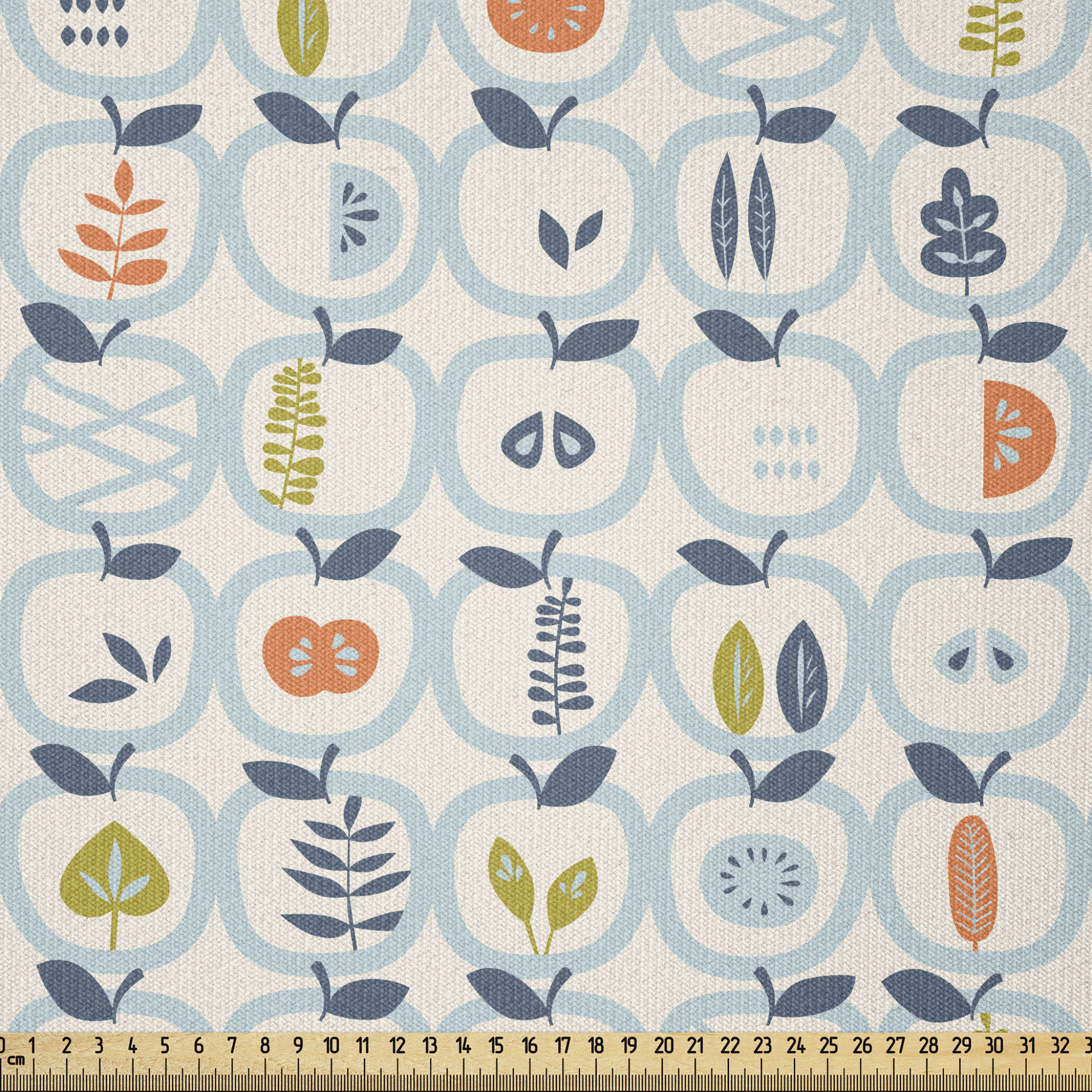 East Urban Home Scandinavian Fabric By The Yard, Apples And Leaves ...